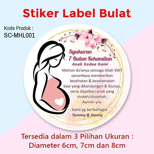 Jual Stiker Label Tumpeng Mini Acara Syukuran 4 atau 7 Bulan Kehamilan ...