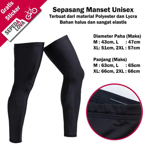Jual Manset Kaki Leg Warmer Sepeda Unisex Hitam - M - Kota Serang ...