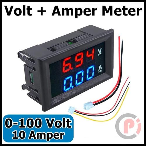 Jual Dual Volt Amp Meter Digital Ampere Meter Voltmeter 10A 0-100V ...