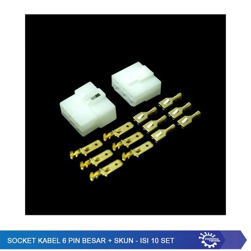 Jual Socket Kabel 6 Pin Besar + Skun - Isi 10 set - Jakarta Barat ...