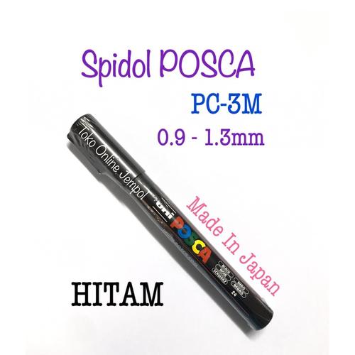 Jual HITAM Spidol POSCA Marker 0.9-1.3mm PC-3M Pen UNI kaca glass ...
