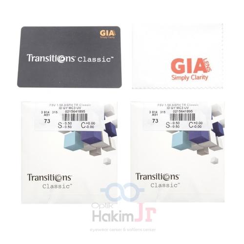 Jual Lensa GIA by Essilor Transition Classic Grey 1.56 / Lensa ...