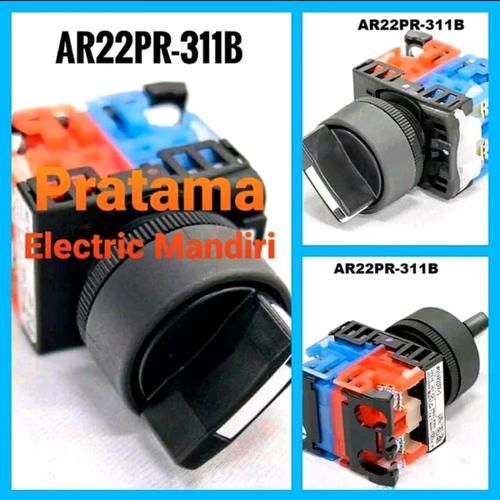 Jual Selector Switch Dia. 22mm AR22PR-311B 3 Posisi 1NO 1NC FUJI ...