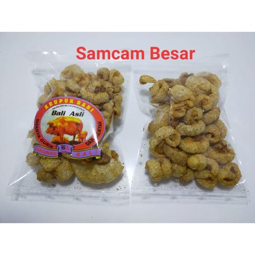 Jual Kerupuk/ Snack/ Camilan Samcam Babi Besar merk Bali Asli 130 gram ...
