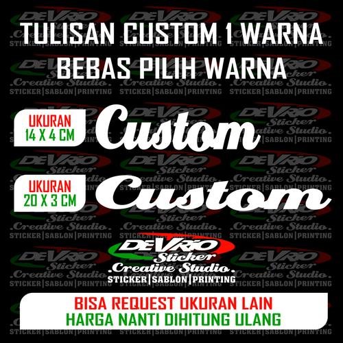 Jual Stiker Tulisan Custom Cutting Sticker 14 x 4 cm (1 Warna) - Kab ...