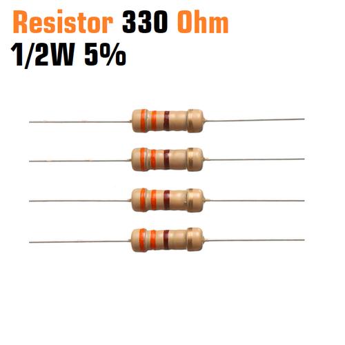 Jual Resistor 330 Ohm 330R 1/2W Carbon Film 1/2 Watt 0.5W 0,5 W ...