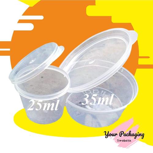 Jual Tempat Saos 35ml / Cup Sauce Sambal Container Suapi isi 50 pcs ...