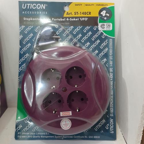 Jual Stop Kontak Arde Uticon Bulat "Ufo" 4 Meter St-148 Cr - Jakarta ...