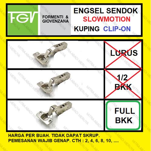 Jual Engsel Sendok FGV Slowmotion Full Bengkok Engsel lemari FGV Soft ...