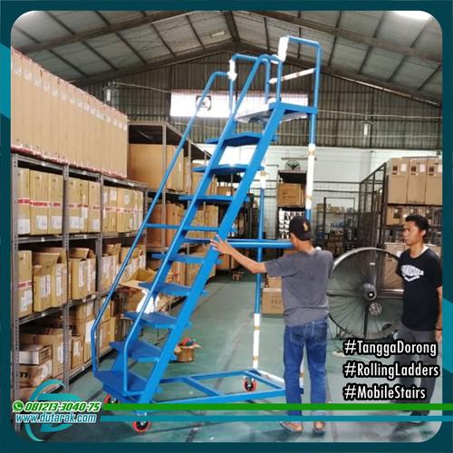 Jual Tangga Dorong Gudang dan Supermarket - Rolling Ladders - Mobile ...