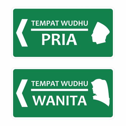 Promo Rambu Tempat Wudhu Masjid Musholla 30cm x 15cm Acrylic 2mm - Kota ...