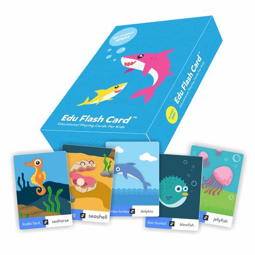Jual EDU FLASH CARD Seri hewan laut kartu mainan anak binatang sea ...