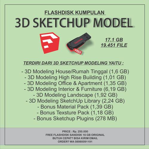 Jual Flashdisk 3D Modeling Sketchup (Skp) - Kab. Gianyar - teknikclothing | Tokopedia