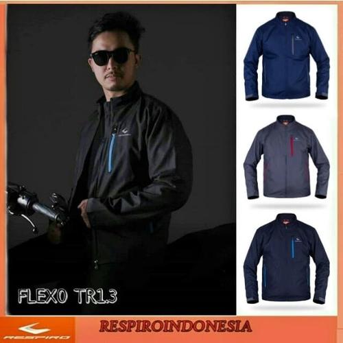 Jual JAKET MOTOR ORIGINAL RESPIRO FLEXO WATERPROOF WINDPROOF EXTRA POCKET - Navy, S - Kota ...