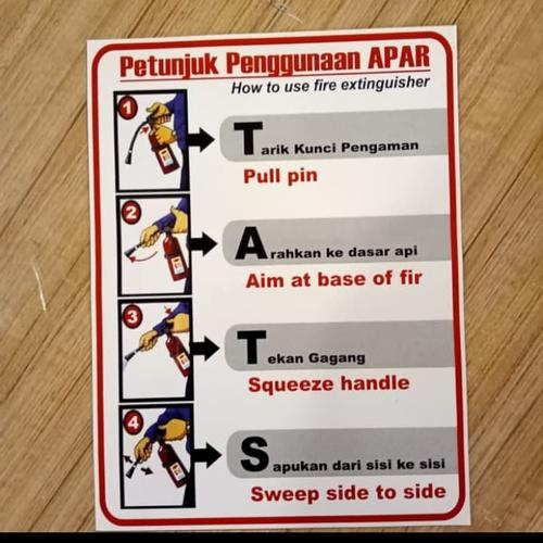 Jual sign sticker K3 rambu safety petunjuk pengunaan apar tats uk ...
