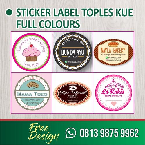 Jual Sticker Label Toples Kue / Kemasan Makanan - Kab. Bogor - LABELA ...
