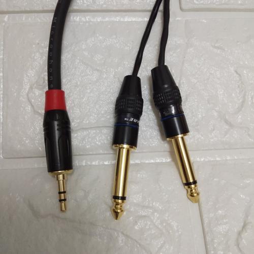 Jual jack audio aux 3.5mm stereo to 2 akai mono trs 6.5m 2meter original - Jakarta Barat ...