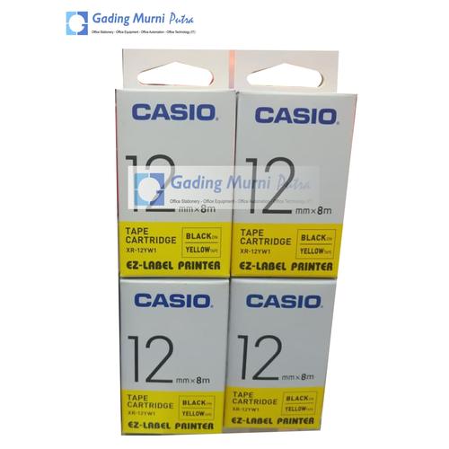 Jual Label Casio EZ-Label / Tape Cartridge 9mm, 12mm, 18mm Black On ...