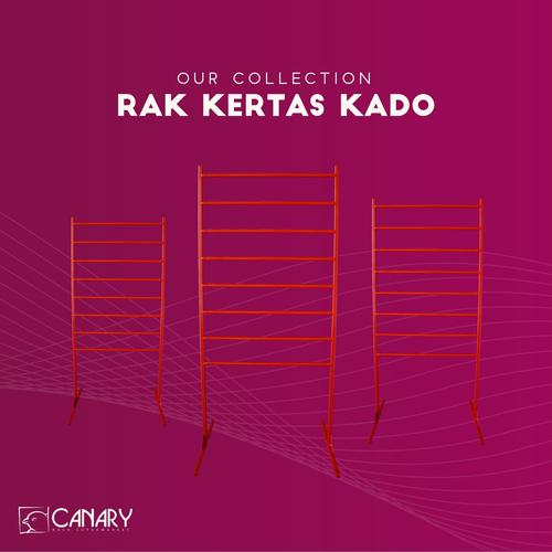 Jual Rak Kertas Kado Supermarket Stok Set - 6 Susun, Orange - Kota ...