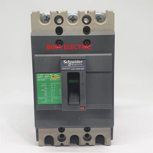 Jual MCCB Schneider 3P 60A 18kA EasyPact EZC100N EZC100N3060 - Jakarta ...