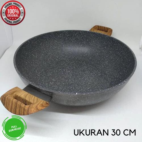 Jual KH KI0645 Kuali 30cm Ceramic Marble Wok Induksi Marbel Induction ...