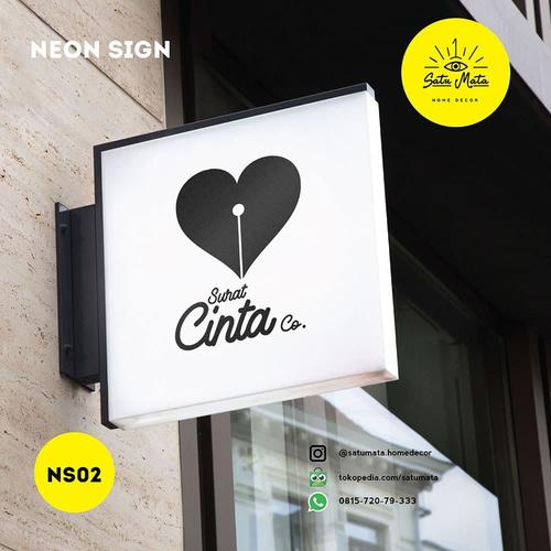 Jual Neon Box Kotak - neon sign 40 x 40 cm visual dua muka NS02 - Kota ...