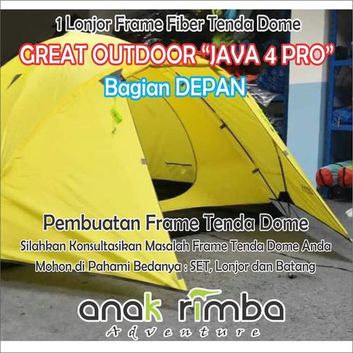 Jual SETING FRAME TENDA DOME GREAT OUTDOOR "JAVA 4 PRO" BAGIAN DEPAN ...