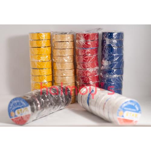 Jual ISOLASI LISTRIK / PVC ELECTRICAL TAPE MEREK STAR ( WARNA WARNI ...