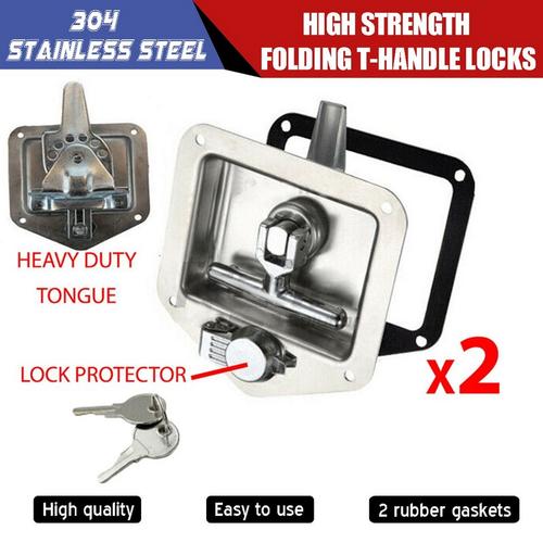 Jual Tool 2PC Recessed Drop T Handle Folding Locker Box Mount - Jakarta ...