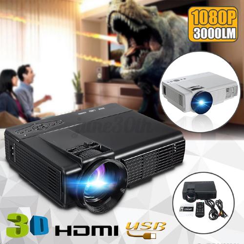 Jual Proyektor LCD 3000 Lumen 1080P 3D Multimedia VGA HDMI Untuk Home ...