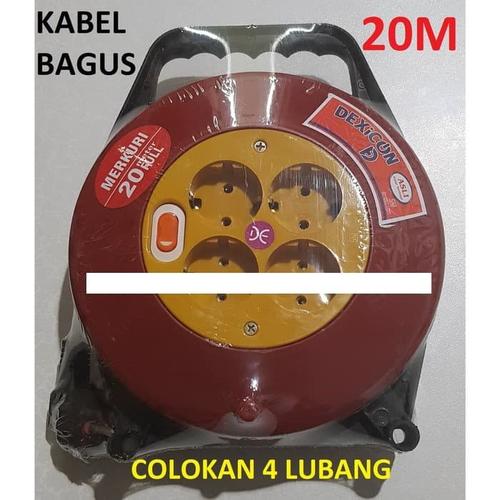 Jual Kabel Roll 20m Cable Box Gulung Colokan Listrik 4 Lubang 20 Meter ...