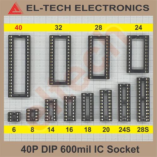 Jual 40 40P 40Pin P Pin 2.54mm 600mil DIP DIL IC Socket Soket - Kota ...