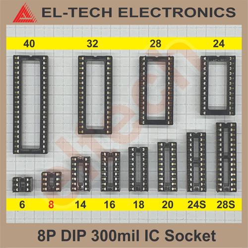 Jual 8 8P 8Pin P Pin 2.54mm 300mil DIP DIL IC Socket Soket - Kota ...