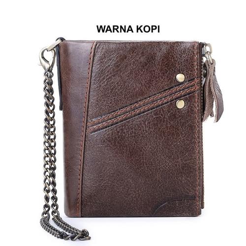 Jual DOMPET RESLETING PRIA KULIT SAPI ASLI DENGAN TALI RANTAI GANTUNGAN ...