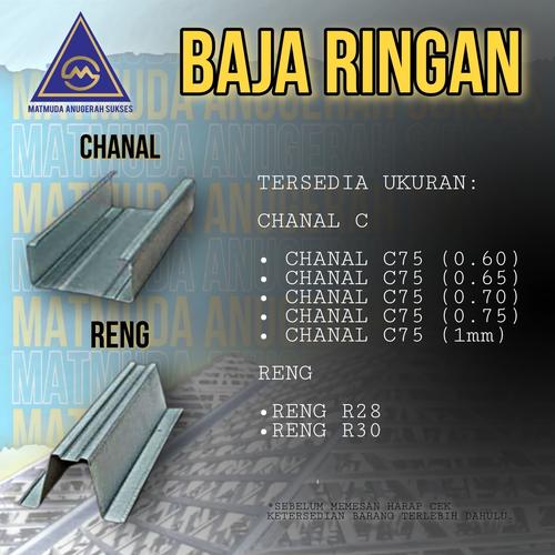 Jual Kanal baja ringan / Channal C / Channal Baja Ringan C75 0,60-0,75 ...