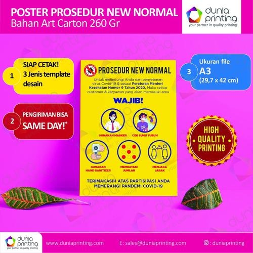 Jual Poster New Normal Ekonomis ukuran A3 - contoh gambar - Jakarta ...