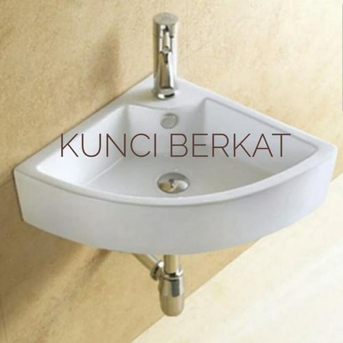 Jual Wastafel Sudut/Wastapel/Keramik/Tempat Cuci Tangan/White/Minimalis ...