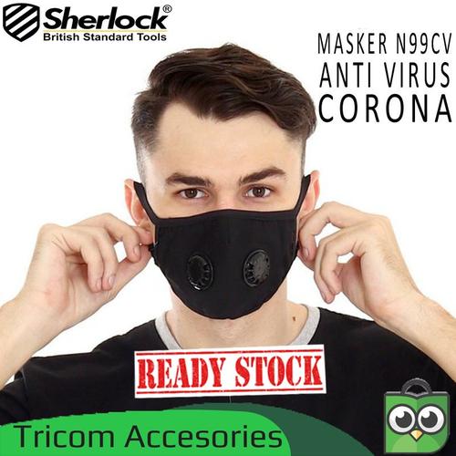 Jual Masker N99 Carbon Filter 2 katup Masker Motor Sherlock - Jakarta ...