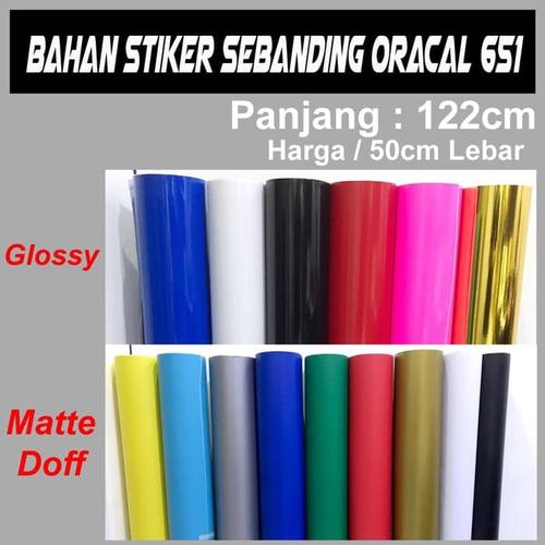 Jual Bahan Stiker Sticker VINYL Glossy Doff Matte NOT ORACAL 651 ...