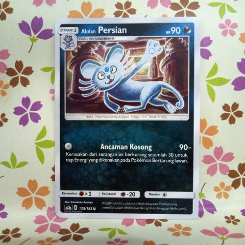 Jual pokemon tcg indonesia alolan persian U as3a 135/183 - Kota Bandung ...