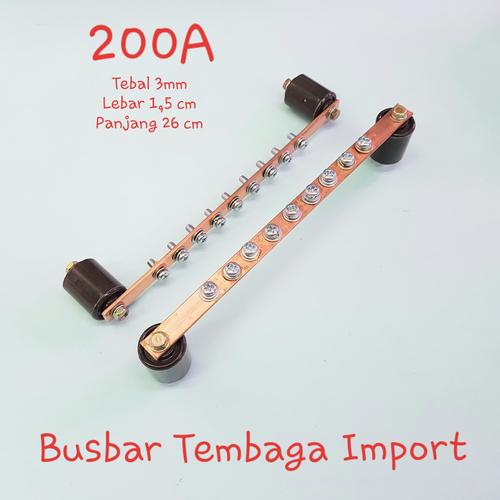 Jual Busbar Tembaga Panel/Busbar Power Road 3x15mmx26cm 200A Harga ...