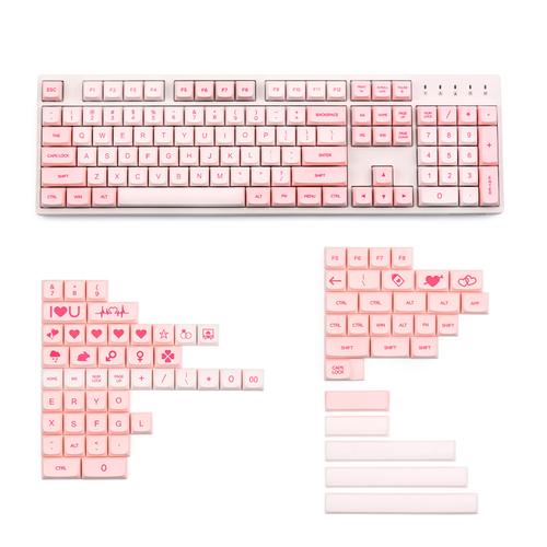 Jual Pink 176 Key XDA Profile Dye-sub PBT Keycaps Full Layout Keycap ...