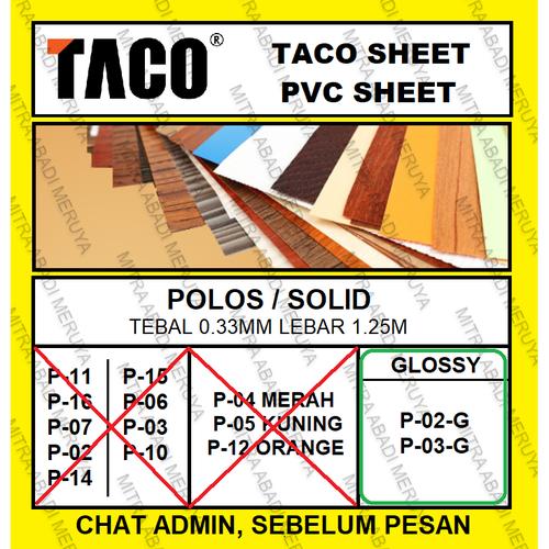 Jual Taco Sheet Polos Solid Glossy PVC Sheet Deco Sheet - Jakarta Barat ...