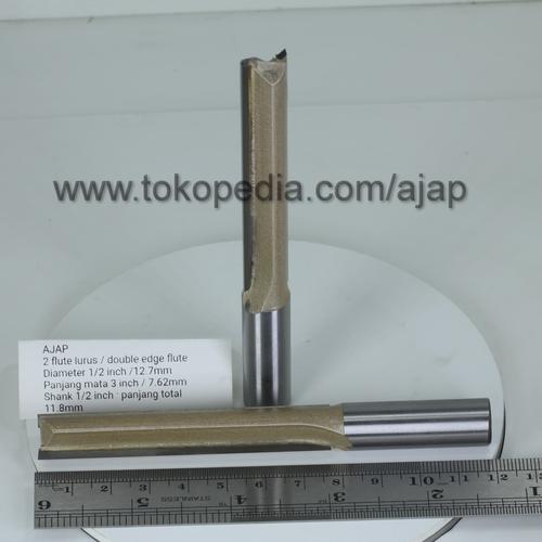 Jual MATA ROUTER BITs KAYU 1/2 inch 2Flute double edge pisau mesin ...
