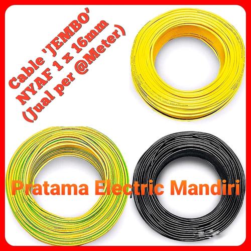 Jual JEMBO Cable Kabel Serabut NYAF 1 x 16mm 16 mm 16.0 per Meter Potongan - Hitam - Jakarta ...