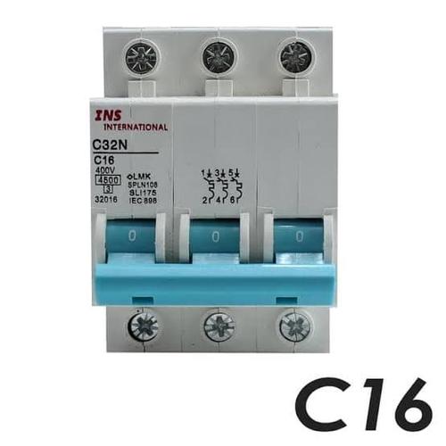 Jual MCB INS COM C32N C16 CIRCUIT BREAKER PEMUTUS SIRKIT 3 PHASE 16A ...