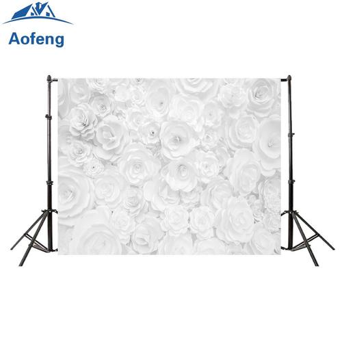 Jual Layar Backdrop Background Fotografi Kain Gambar Bunga Putih ...