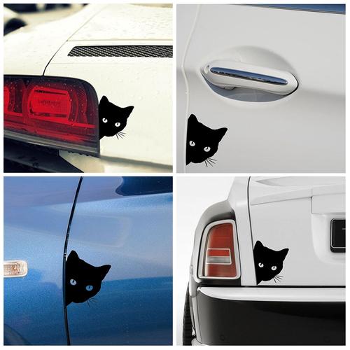 Jual FIVEST Peeking At The Cat Door Stickers Car Exterior Accessories ...
