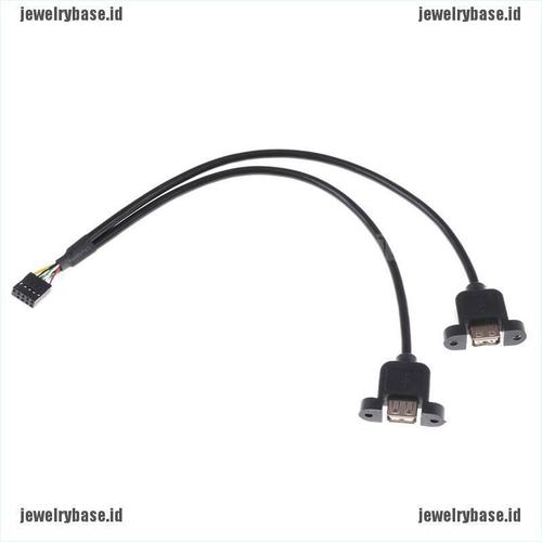 Jual Kabel Adapter Header 9 Pin to Dual USB 2.0 Type A Female untuk ...