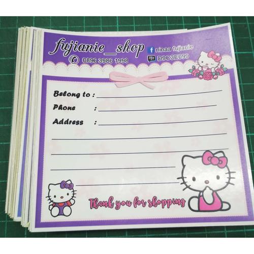 Jual Stiker Pengiriman 10x10 cm / Shipping Label - Custom Nama Toko ...